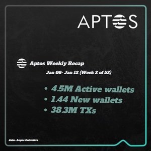 Aptos (APT) Announces 2025 Week 2 Performance: "Users and Transactions Hit Six-Month High"