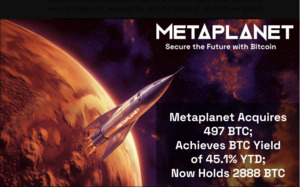 Metaplanet Purchases Additional 497 BTC at Low Price, Total Holdings Now 2888 BTC
