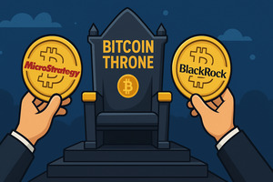 Bitcoin's 'Throne' at Stake… Strategy vs. BlackRock, Ownership Rivalry ...