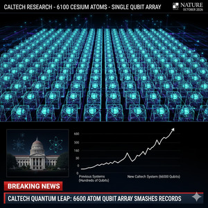Caltech Sets New Record for Neutral Atom-Based Quantum Computer... 6,100 Qubits Achieved: Nature